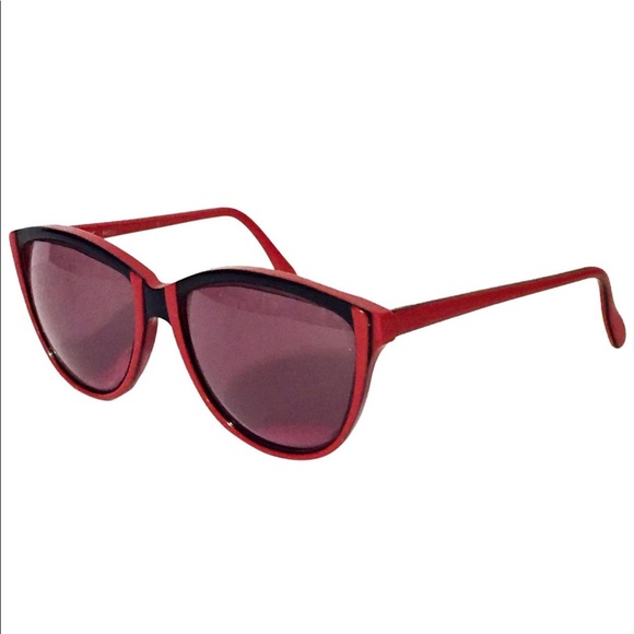 Vintage | Accessories | Vintage Tura Modern Red And Black Sunglasses ...